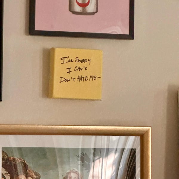 Sex and the City | Berger Breakup Post-It Note Canvas Painting or ...