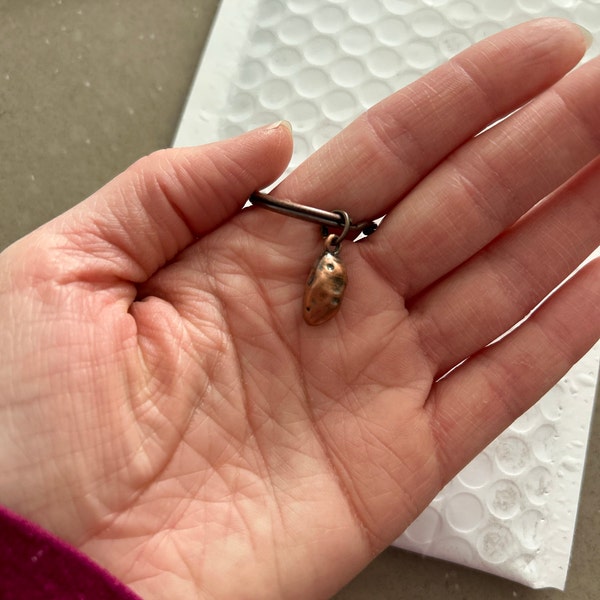 Sweet Potato Necklace SMALL Potato Charm Necklace Copper Potato Pendant ...