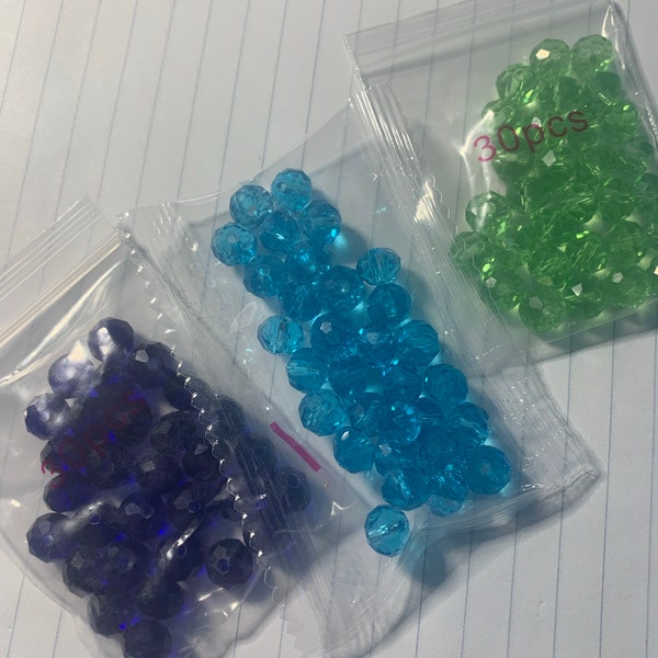 3x2mm 4x3mm 6x4mm 8x6mm 10x7mm 12x8mm Rondelle Pure Color Faceted ...