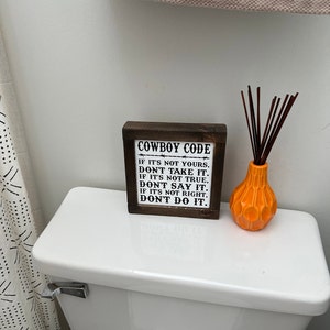 Cowboy Code Wood Sign Cowboy Sign Western Decor Western - Etsy