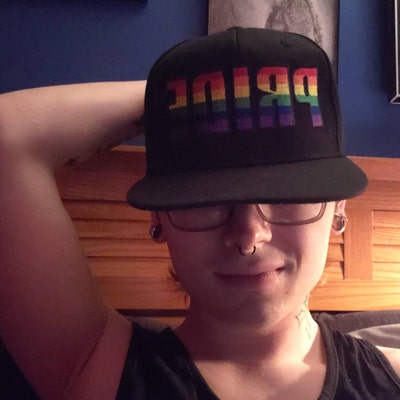 PRIDE Caps Flat Bill Snapback Cap Hat LGBT pride Rainbow Hats Black - Etsy