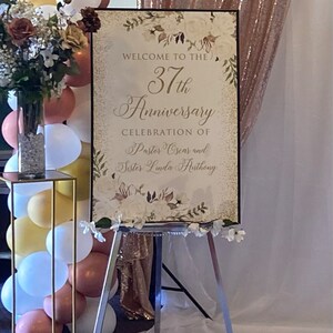 Pink and Gold Graduation Party Welcome Sign, Watercolor Graduation ...
