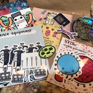 Cute Science Equipment and Disposables Sticker Set - Etsy