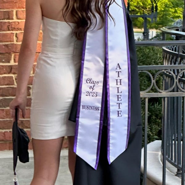 A Custom Satin Graduation Sash & Stoles - Graduation Gifts - Satin Grad ...