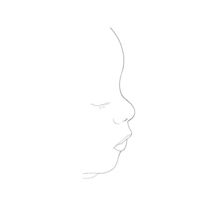 Child Side Profile Minimal Tattoo Design - Etsy