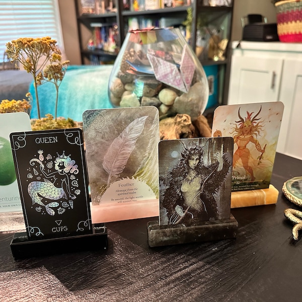 Crystal Card Holder: Tarot, Oracle, Photo Display - Altar Decor - Etsy