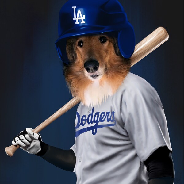 Custom Pet Portrait Football New England Patriots Canvas Funny Pet ...