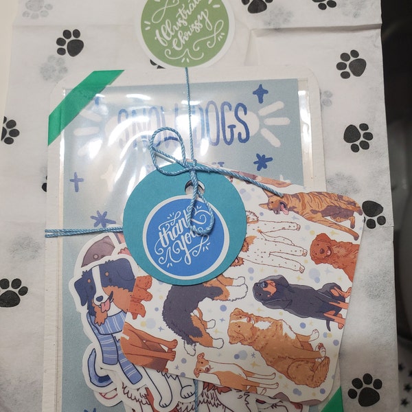 Snow Dogs Sticker Set - Winter Dog Stickers - Cute Stickers - Etsy