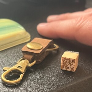 Tiny, Mini Custom QR Code Rubber Stamp Only 10mm/1cm Wood Perfect for ...