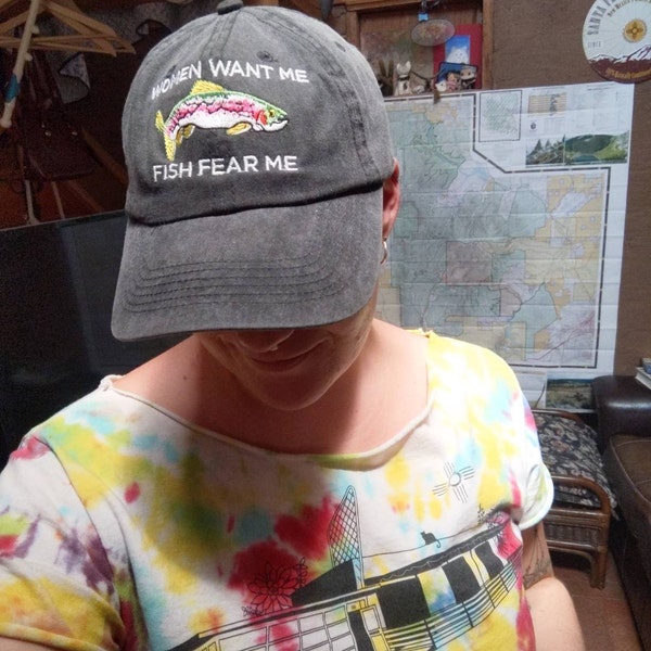 Trout Fishing Hat for Husband Fishing Gift for Dad Gift for Fisherman ...