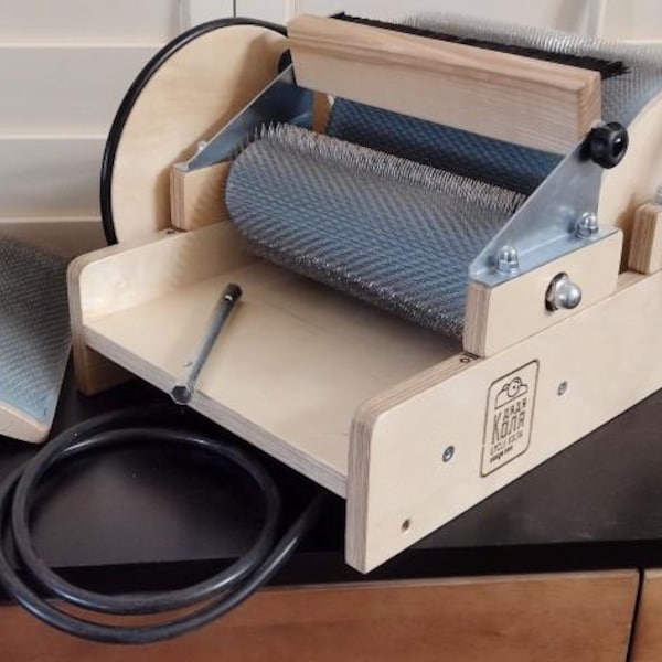 Wool Drum Carding Machine: Fiber Picker With Hand Carder Brushes - Etsy