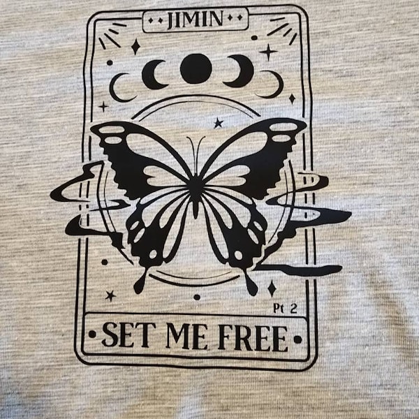 Set Me Free Tarot Card Vector | BTS Svg | Kpop Sticker | Instant ...