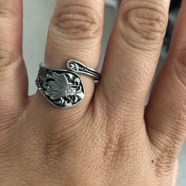 Firefly Ring - Adjustable - Wrap Style - Handcrafted Pewter by Doctor ...
