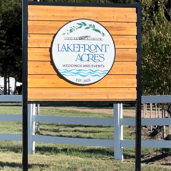 Large Round Custom Sign Commerical Signage Tree Farm Willow Tree ...