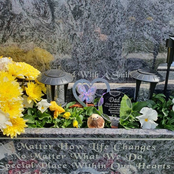 Round Football Stick Personalised Memorial- a Pretty Grave Side ...