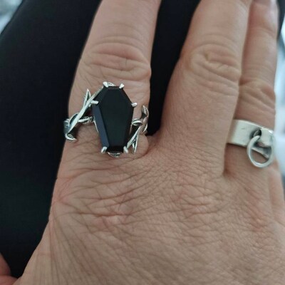 Long Rectangle Ring, 925 Sterling Silver Rectangle Ring, Square Ring ...