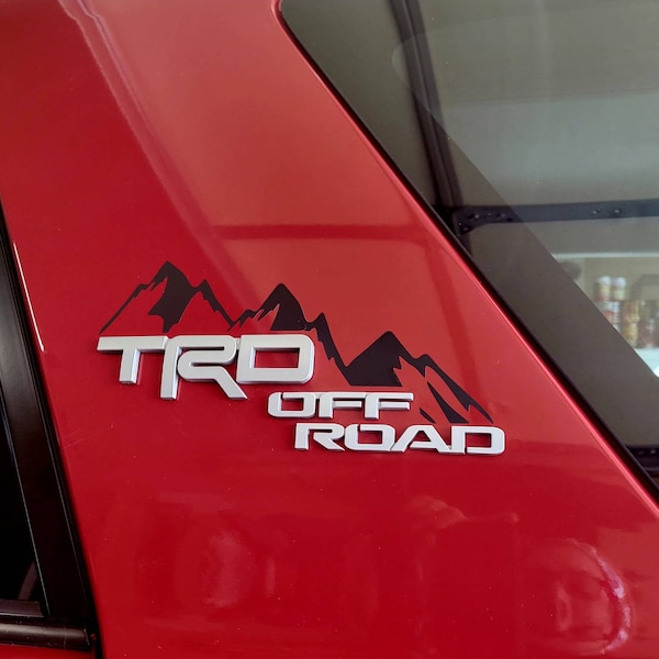 5th Generation 4runner TRD off Road Pillar Mountain Decals Matte Black ...