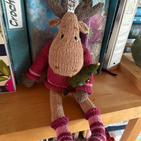 Christmas Moose. Knitting Pattern. Knitting Deer. - Etsy