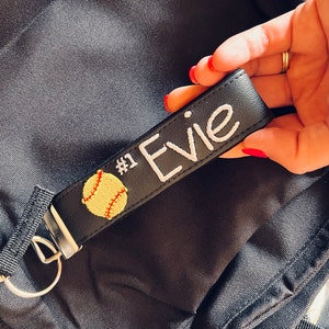 Monogrammed Fabric Key Fob / Personalized Key Chain / Wristlet - Etsy