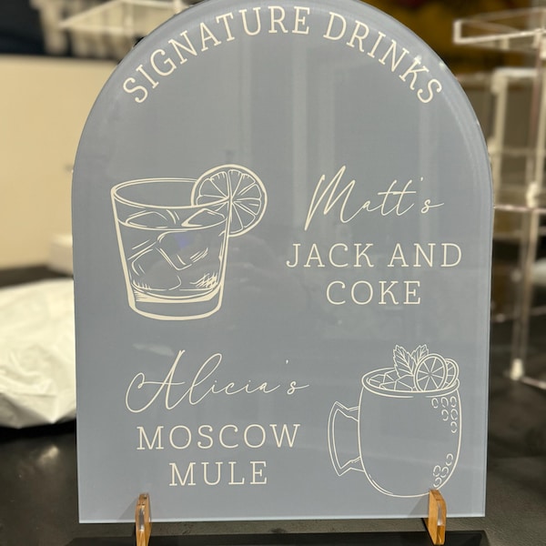 Coffee Bar Custom Acrylic Wedding Sign, Something Brewed Wedding Table ...