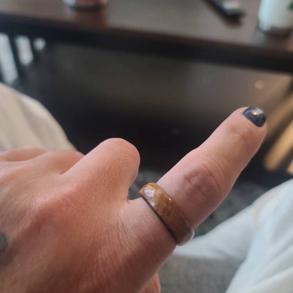 Maker’s Mark Whiskey Barrel Head Wood Ring Patina Aged Rustic Copper ...