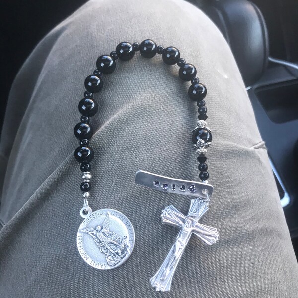 St. Raphael Archangel Chaplet, One Decade Pocket Rosary in Natural ...