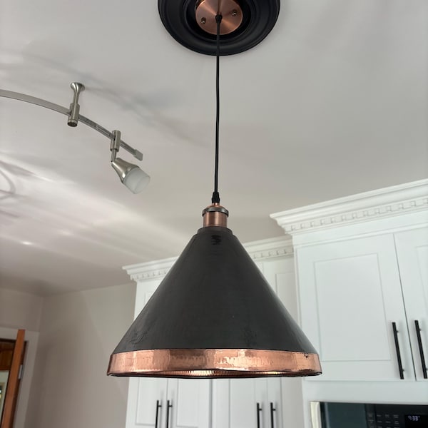 Black Copper Lampshade Only - Copper Industrial Lighting - Copper ...