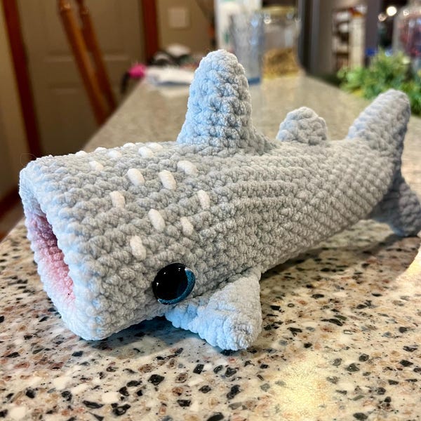 PATTERN: Plush Winslow the Whale Shark With Mouth Pocket and Mini Fish and Shrimp - Crochet ...