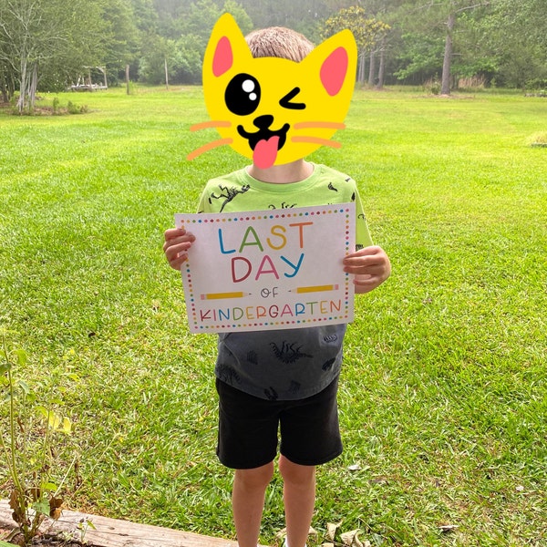 PRINTABLE Last Day of Kindergarten Sign | Instant Download | Colorful ...