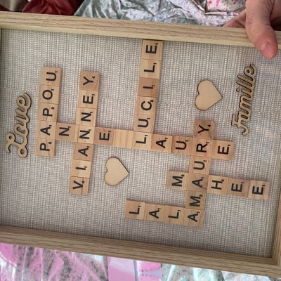 Tableau personnalisé Scrabble famille cadeau cadre - Etsy France