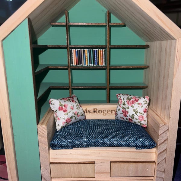 Anxiety Bookshelf Selected, Mini Anxiety Bookshelf Ornament, Stress ...