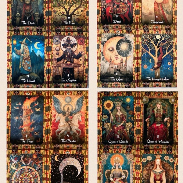 The Celestial Folklore Tarot 78 Cards Tarot Tarot Deck Fortune Telling ...