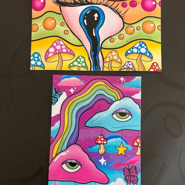 Mini Trippy Prints | Print Collection 4 - Etsy