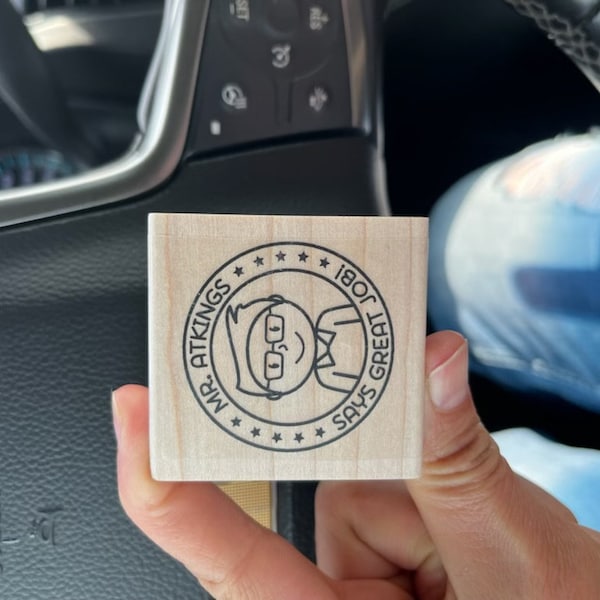 Personalized Male Teacher Rubber Stamp | Custom Classroom Design ...