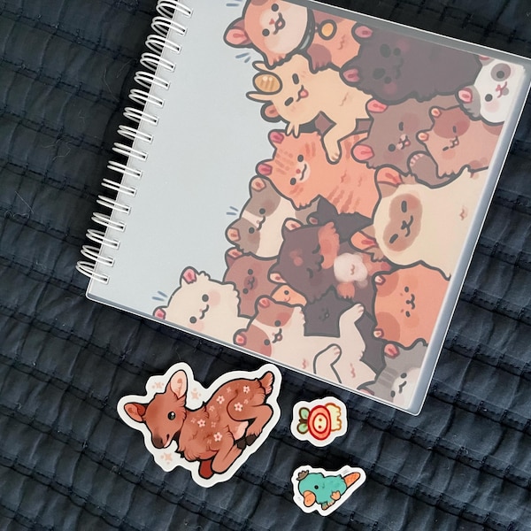 Feline Friends Reusable Sticker Book: 6x6 Cat-themed Sticker Collecting ...