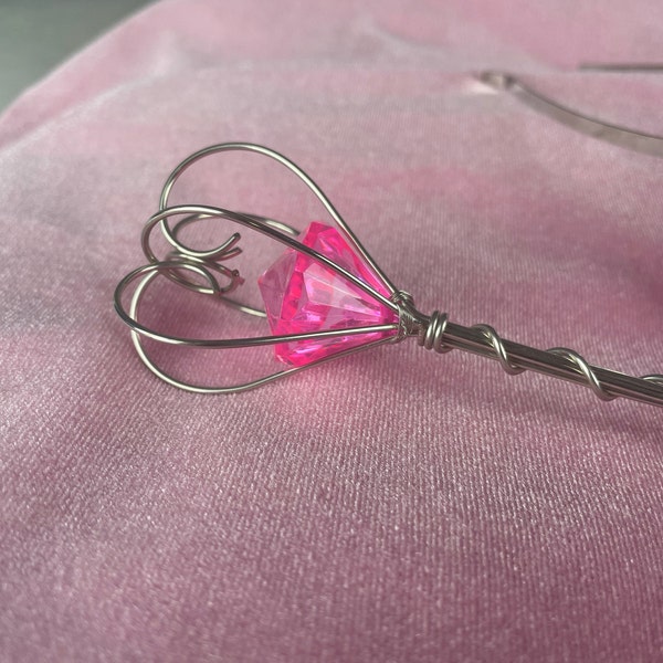 Red Crystal Forehead Tiara - Ruby Jewel Circlet - Elfin Crown - Fantasy ...