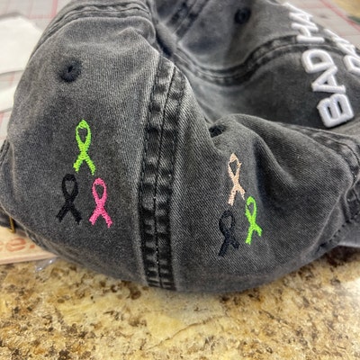 Cancer Awareness Ribbon Embroidery Design. Cancer Ribbon Silhouette ...