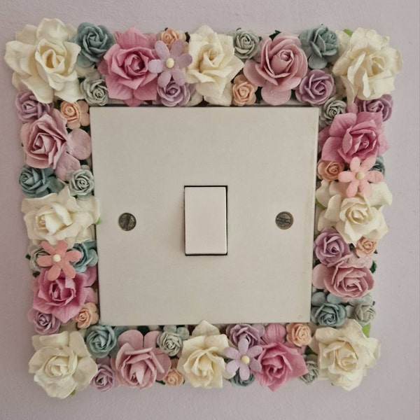 Floral Light Switch Surround • Light Switch Cover • Home Decor ...