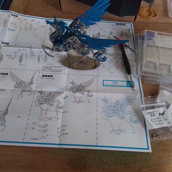 Steel Ancient Divine Beast - [element METAL] 3D Metal Puzzle DIY Model ...