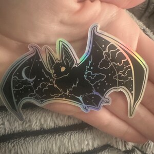 Holographic Bat Sticker - Etsy