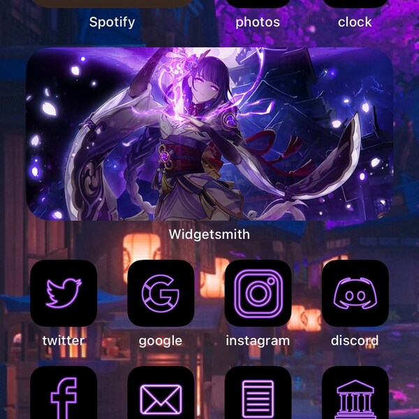 Blue Ios 14 App Icon Pack | Neon Aesthetic Ios 14 Icons | iPhone Icon ...