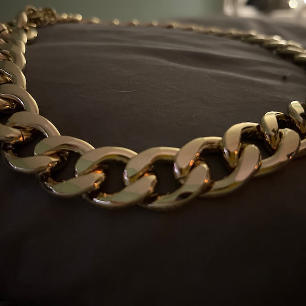 Extra Large Gold Chain Necklace. Chunky Aluminum Gold Chain ...