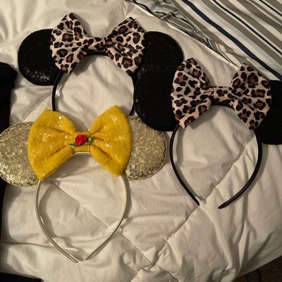 Princess Belle Minnie Mouse Ears, Beauty and the Beast Ears, Belle ...