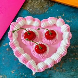 Fake Cake Jewelry Box With Mirror Vintage Cherry Decor the Betty - Etsy