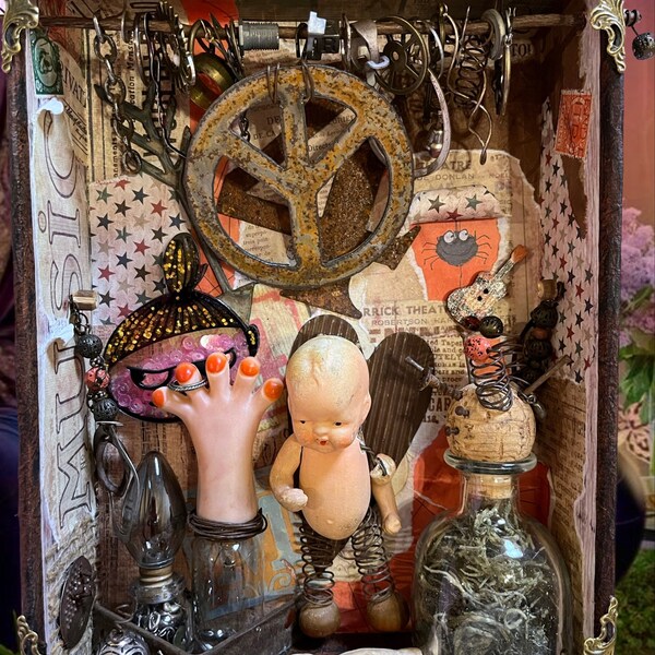 SHADOW BOX Art, Assemblage Art, Mixed Media Art, Art Home Décor, Unique ...