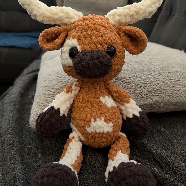 Crochet Cows Trio Pattern- Longhorn Cow, Cow, and Highland Cow - Etsy