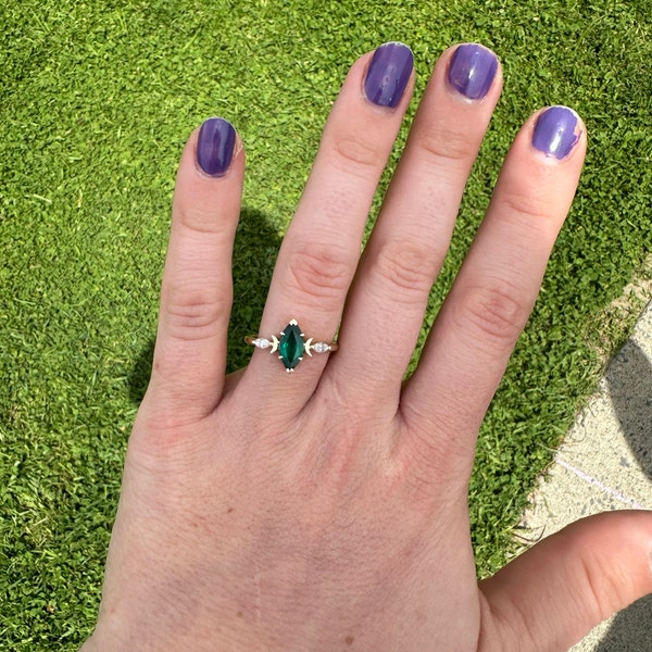 Moon and Star Engagement Ring Vintage Moonstone Engagement Ring Sets ...