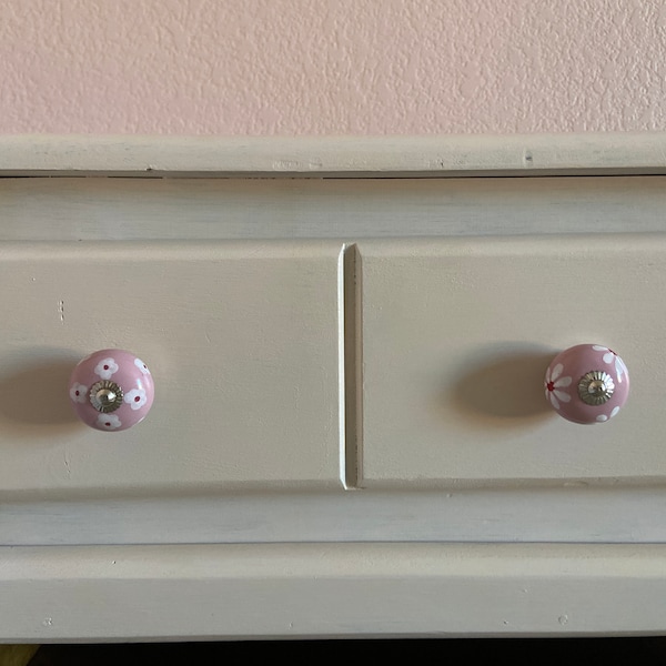 Pink Mixed Assorted Design Ceramic Knobs Ceramic Door Knobs Handpainted Ceramic Knobs Kitchen ...
