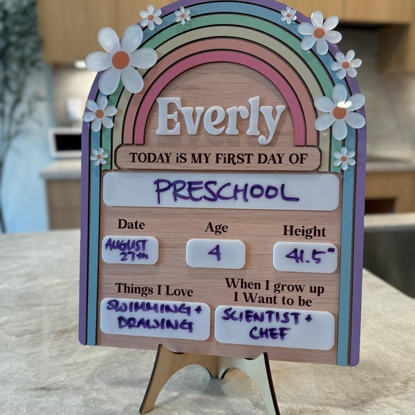 Customized Back to School Sign, First Day of School Sign, Last Day of ...