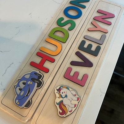Name Puzzle, Christmas Gift for Baby Girl, Wooden Toy, Personalized ...